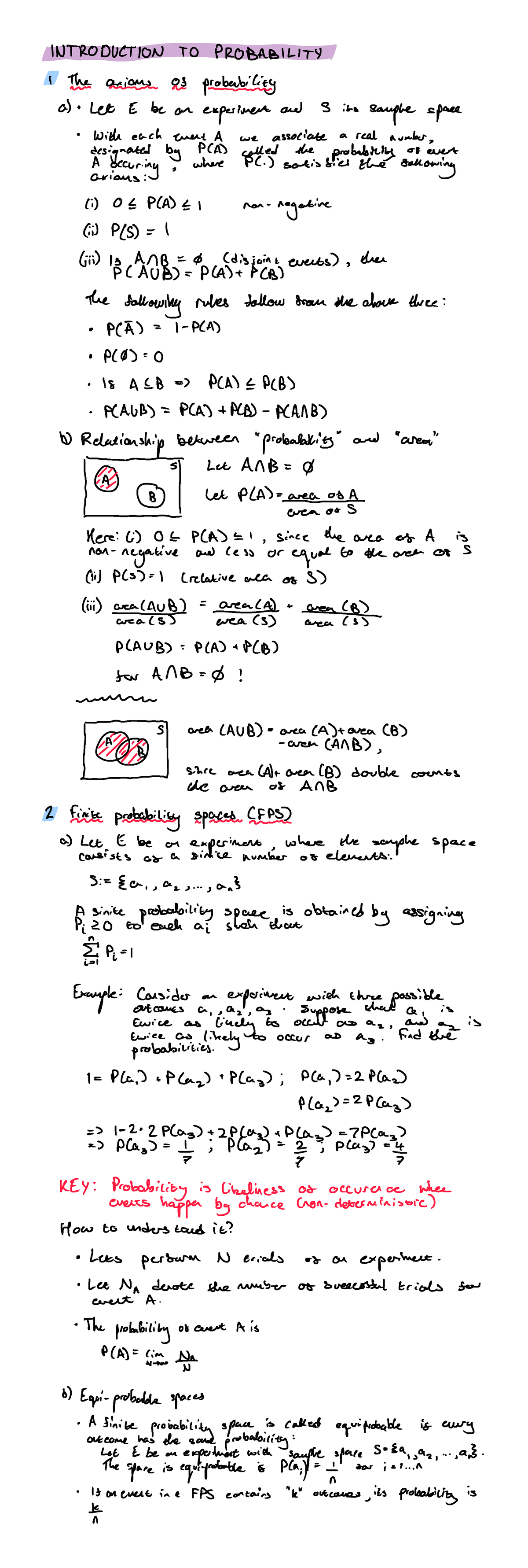 Introduction to Probability - INTRODUCTION TO PROBABILITY 1 The axioms ...