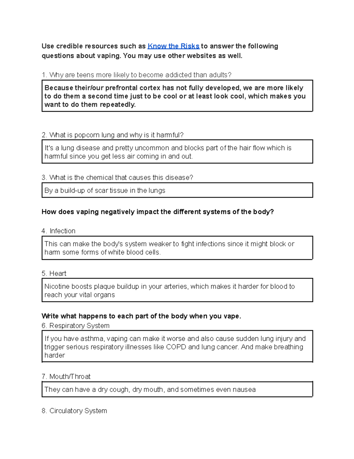 Copy of [Template] Vaping Webquest; Still Blowing Smoke - Use credible ...