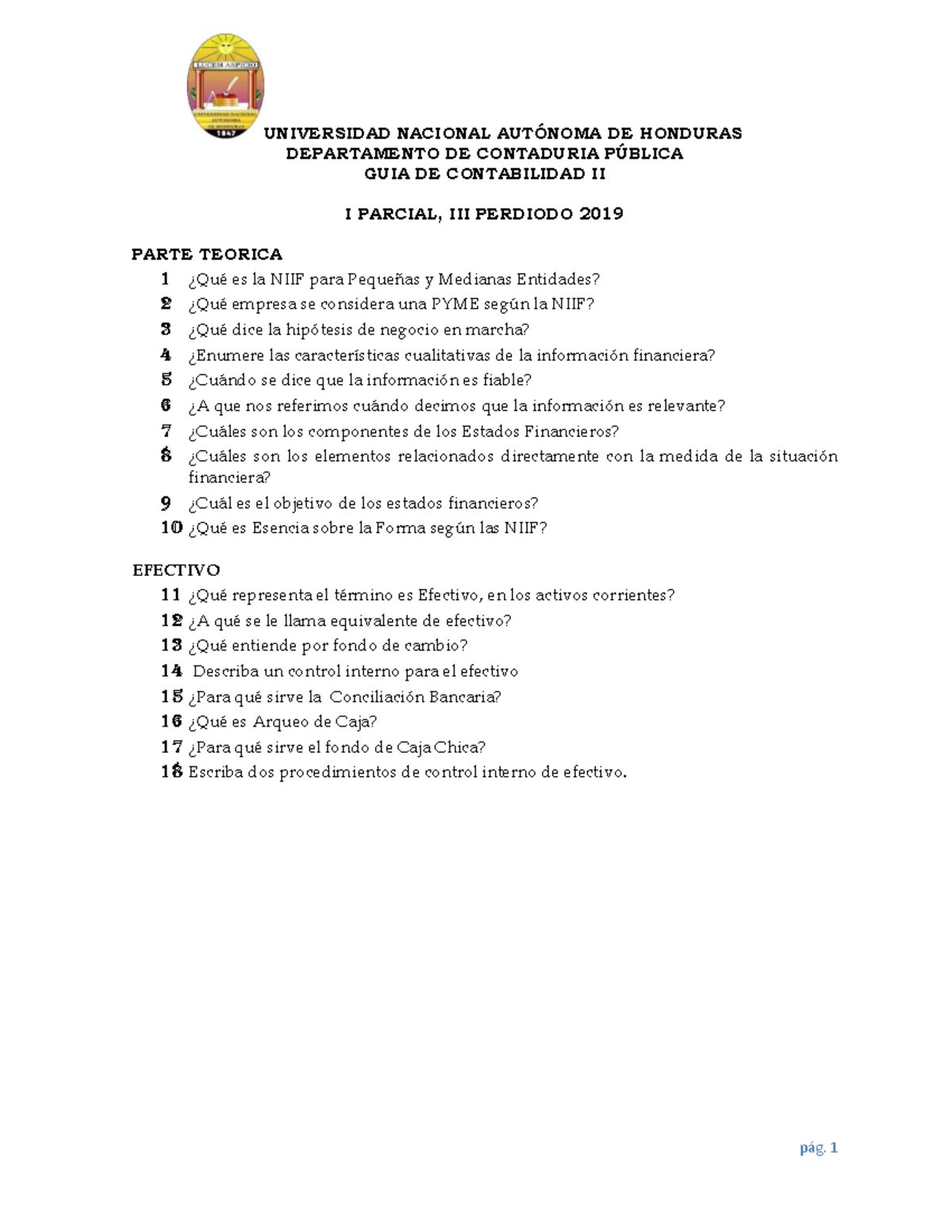 Guia de contabilidad II primer parcial. ejercicios para estudiar - UNIVERSIDAD NACIONAL AUTÓNOMA ...
