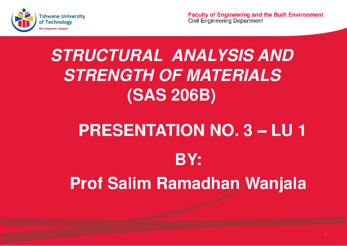 1.2 SAS 206B P3 - STRUCTURAL ANALYSIS AND STRENGTH OF MATERIALS NOTES ...