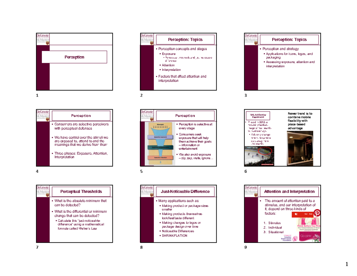 3MB3 Midterm #2 Powerpoint - Perception 1 Perception: Topics ...