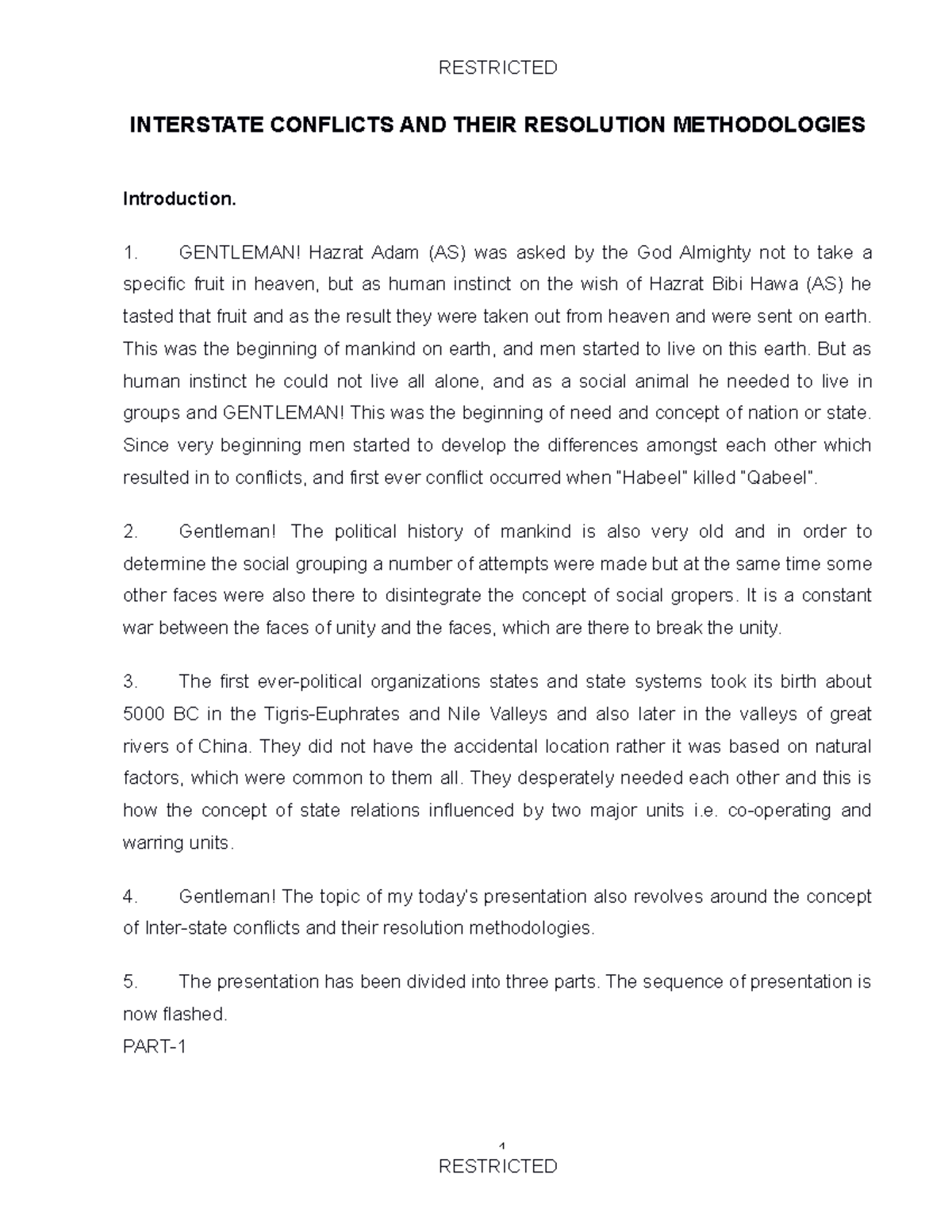 2. Interstate Conflicts - INTERSTATE CONFLICTS AND THEIR RESOLUTION ...