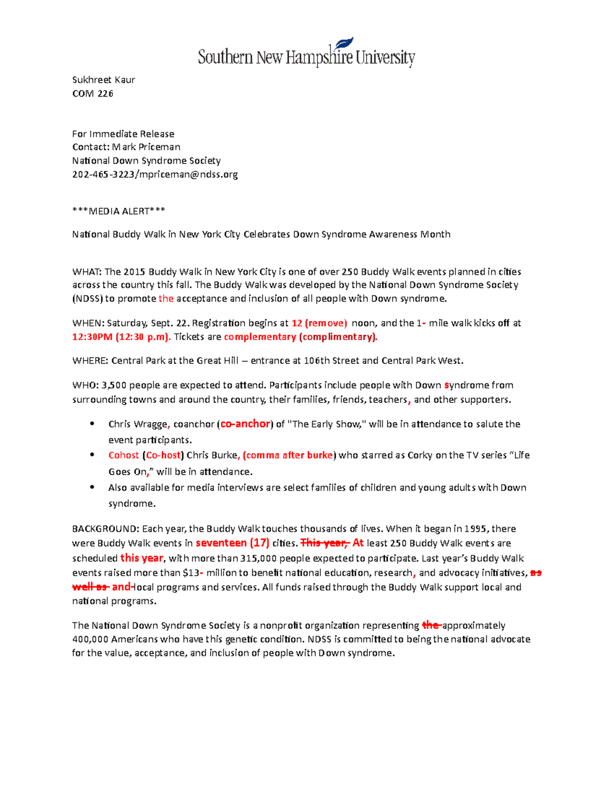 5-1 Activity: Associated Press (AP) Style Media Alert - Sukhreet Kaur ...