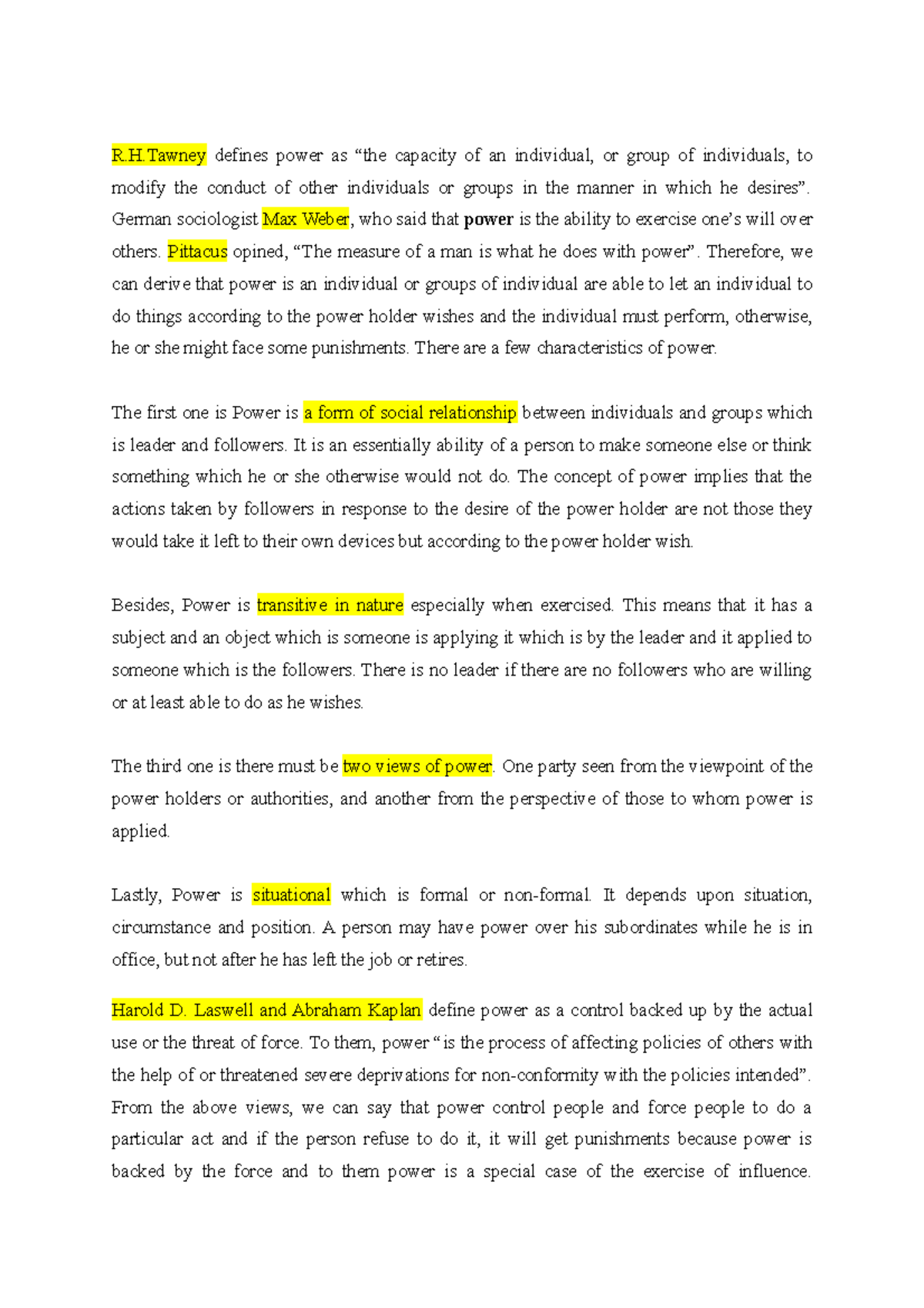 Power, Influence and Authority. Power, Influence and Authority - R.H ...