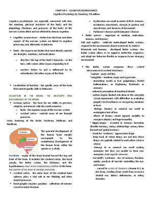 Cognitive Psychology chapter 7 notes - CHAP 7: MENTAL IMAGES AND ...