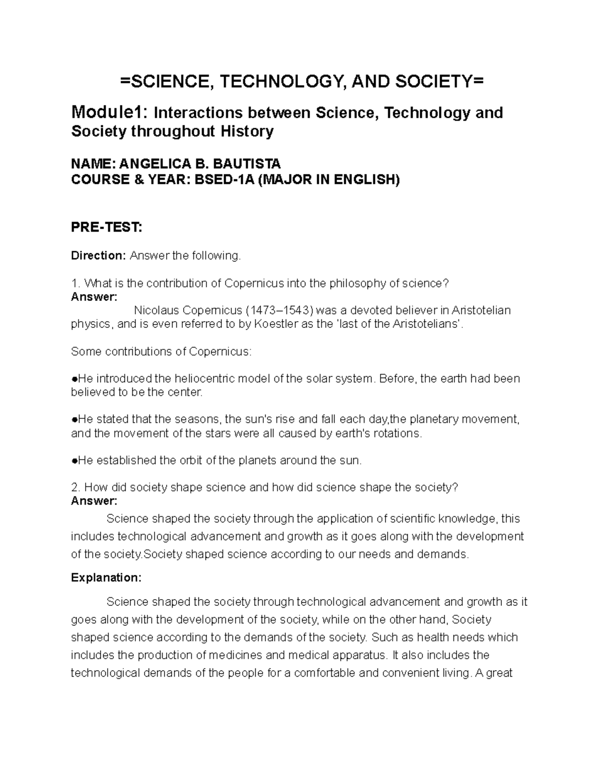 STS My Answer Wnnnb SCIENCE TECHNOLOGY AND SOCIETY Module1 Interactions Between Science sts-my-answer-wnnnb-science-technology-and-society-module1-interactions-between-science