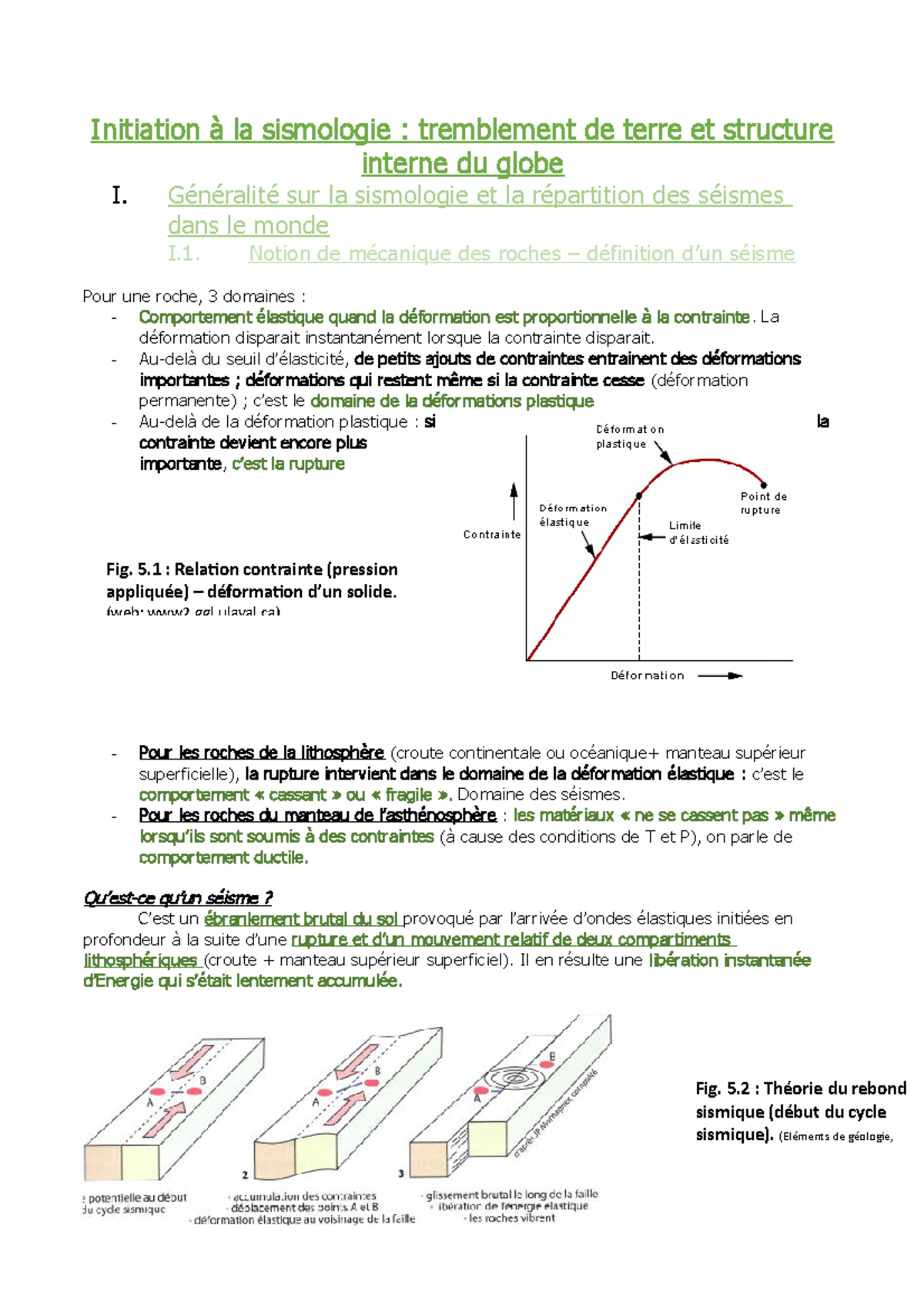 Initiation à la sismologie - Initiation à la sismologie : tremblement ...