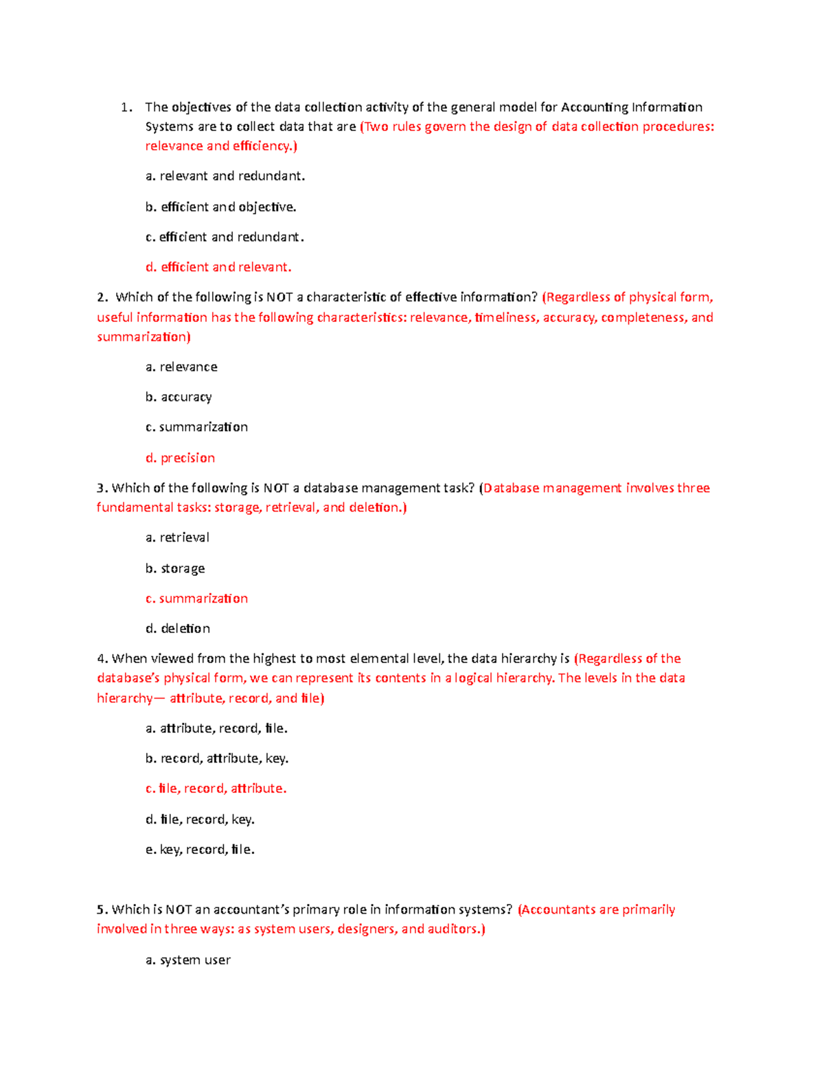 Quiz Chapter 1 3 Accounting The Objectives Of The Data Collection Activity Of The General 0258