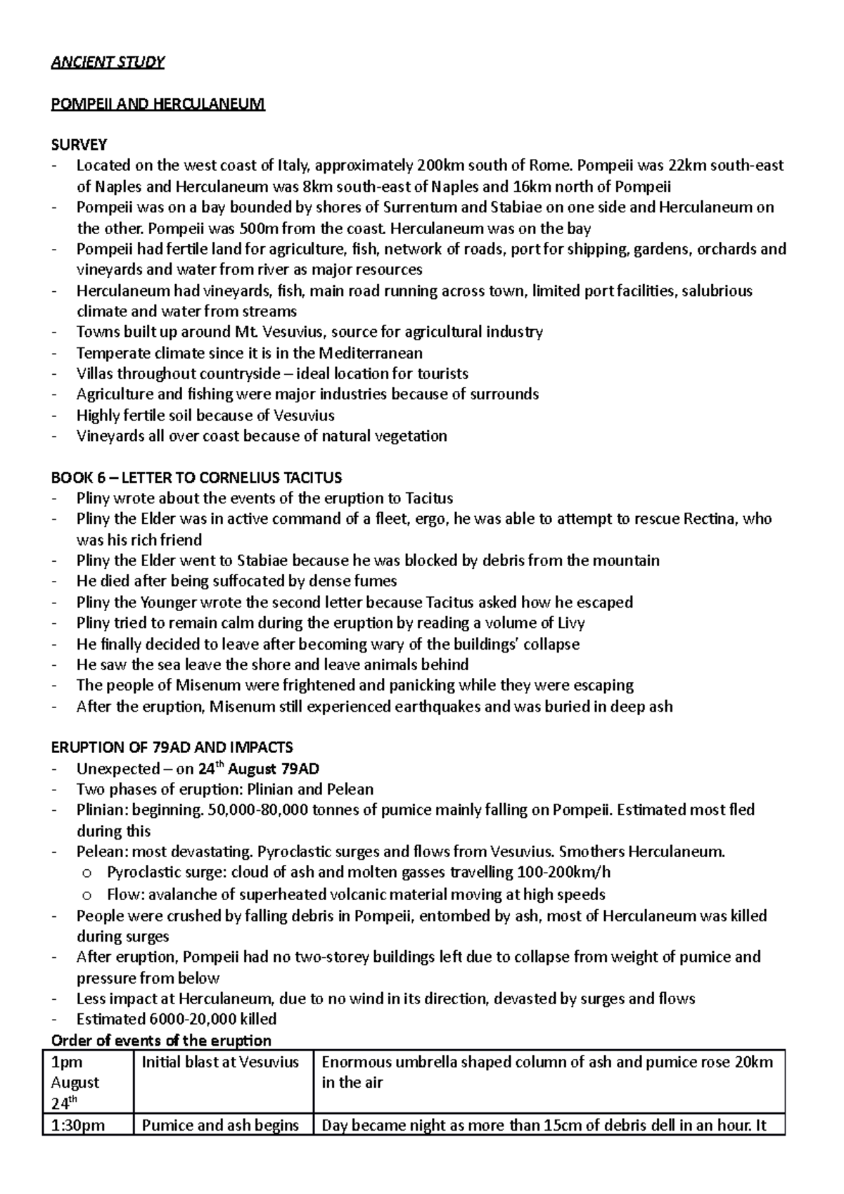 Ancient Study - anixnet histroy notes - ANCIENT STUDY POMPEII AND ...