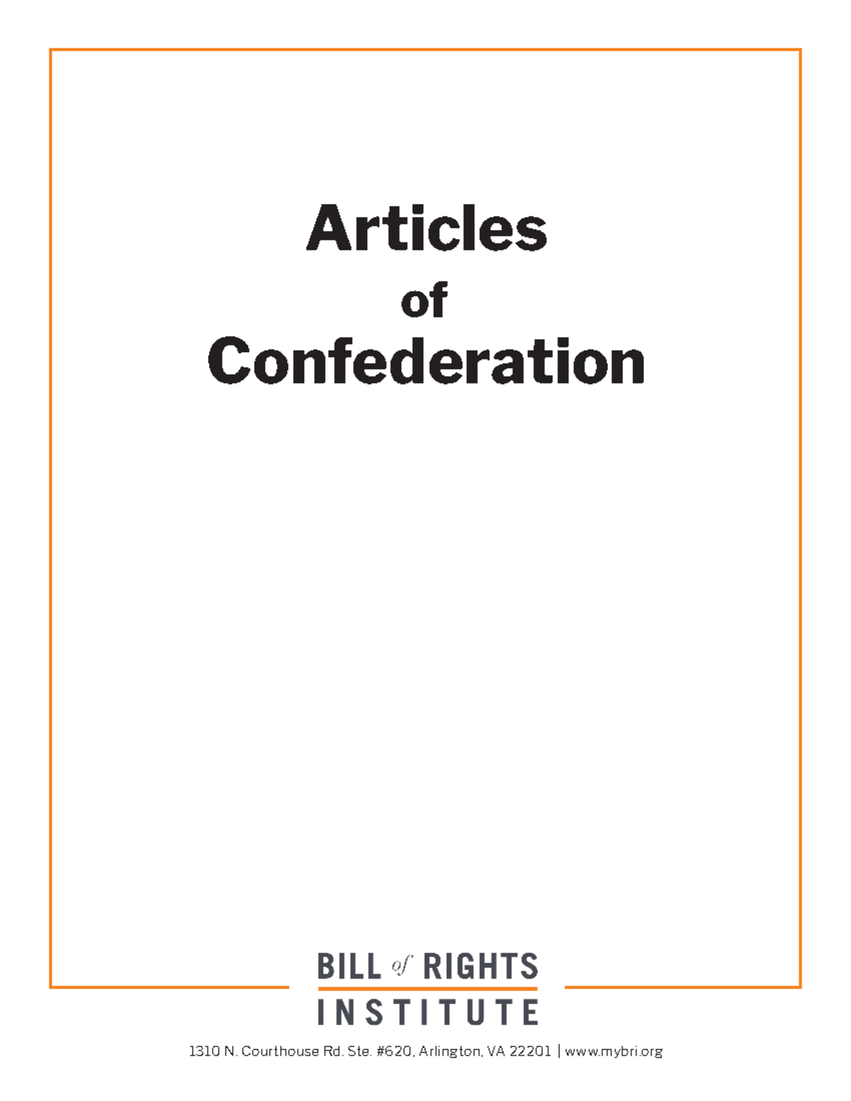 Primary Source - Articles of Confederation PDF - Articles of ...