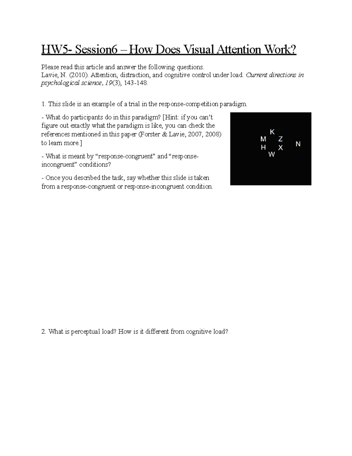 HW5 Session 6 Pre Session Homework How Does Visual Attention Work - 85 ...