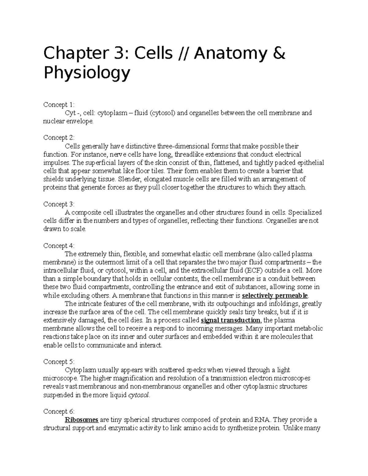 Chapter 3- Cells :: Anatomy Concepts - Chapter 3: Cells // Anatomy ...