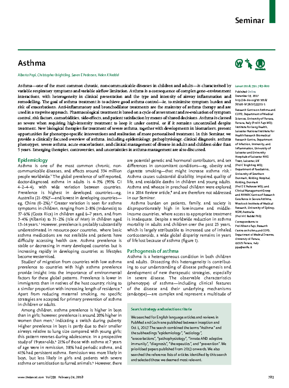 Asma bronquial en niños para pediatras - Asthma Alberto Papi ...