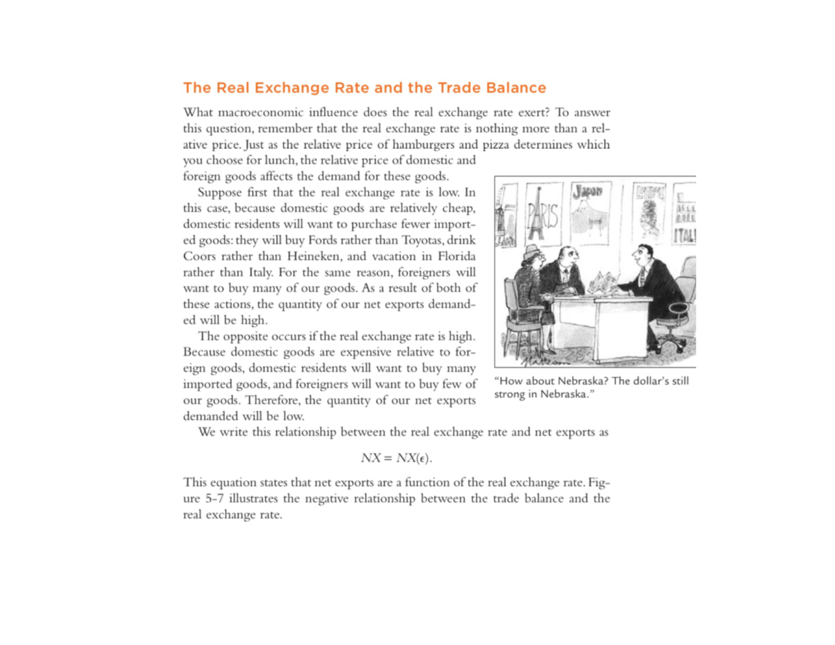 The Real Exchange Rate and the Trade Balance - MACRO ECONOMICS - Studocu
