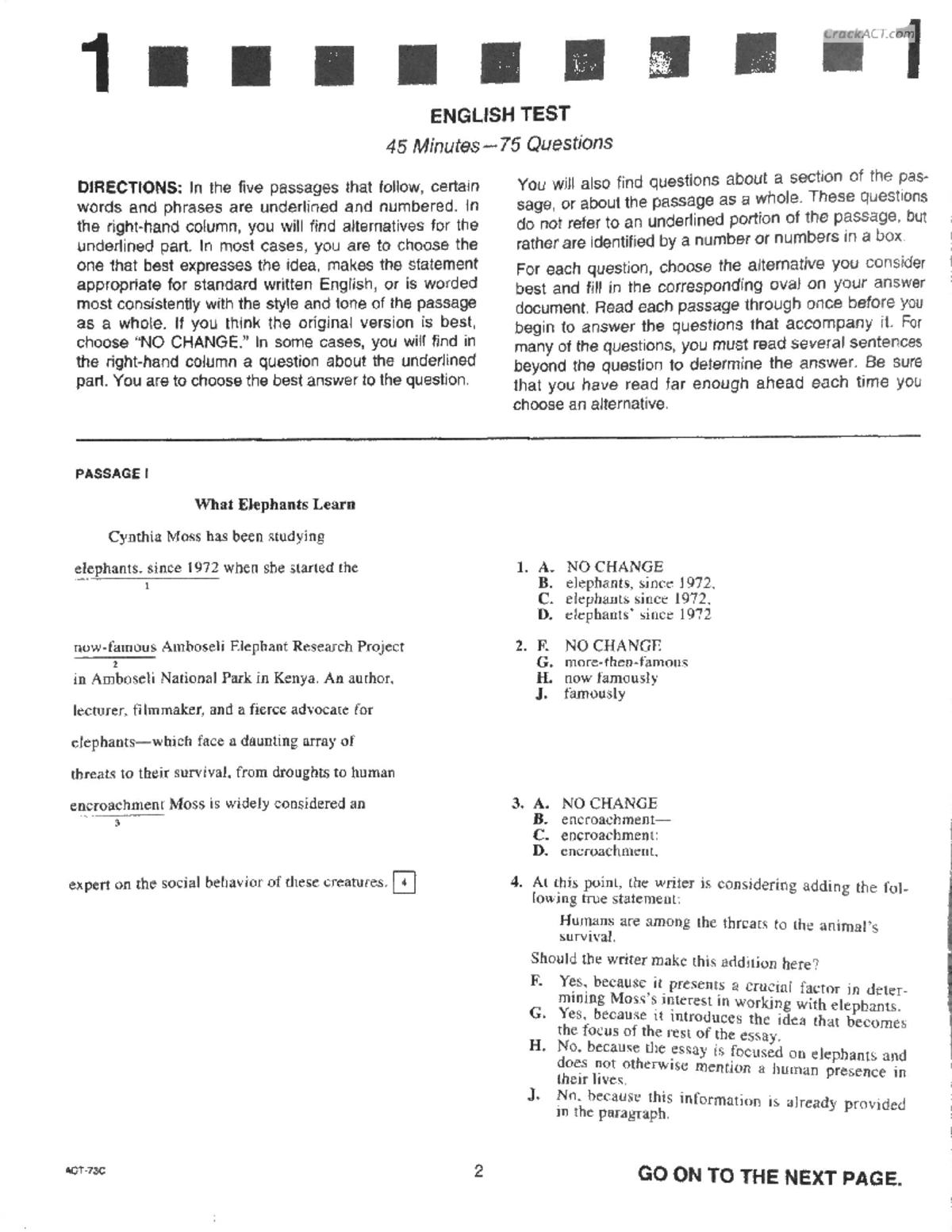ACT - 2015-June-73C-What Elephants Learn - ECO 1002 - Studocu