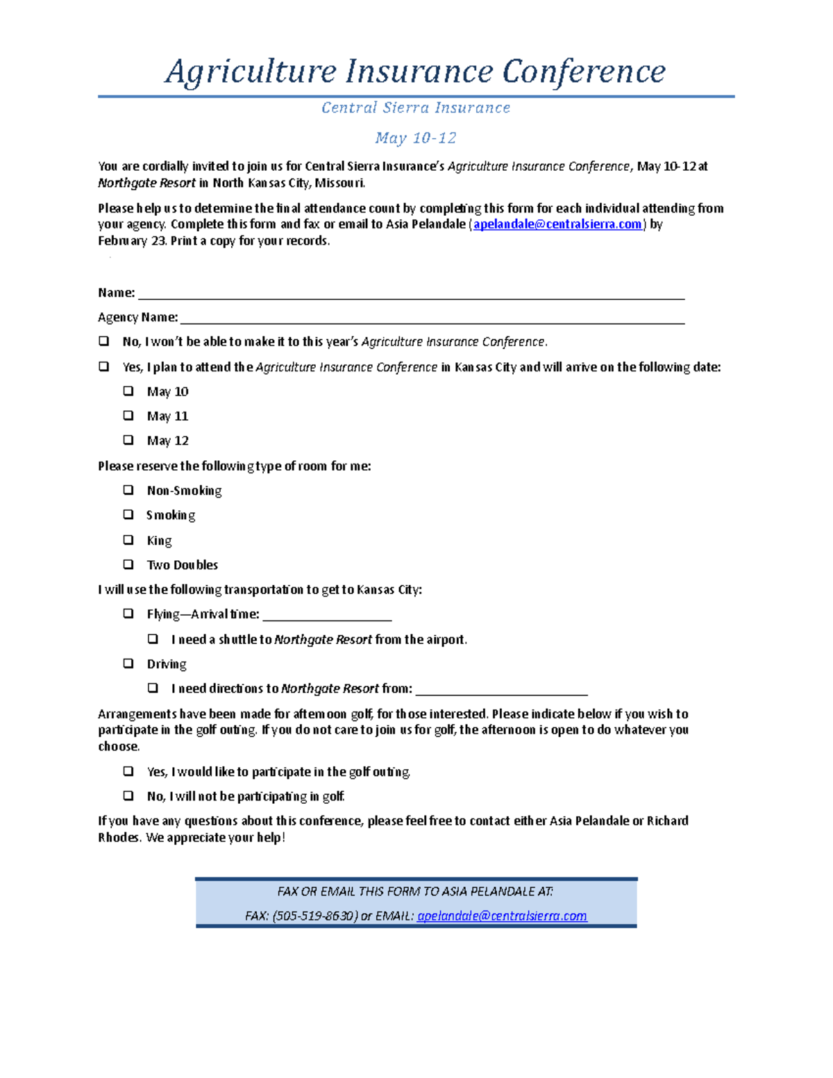 Conference Registration Form-02 - Agriculture Insurance Conference ...