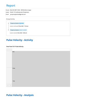 Week 12 Control of Breathing report - Report Co u r se Biol 2 3 5 Bill ...