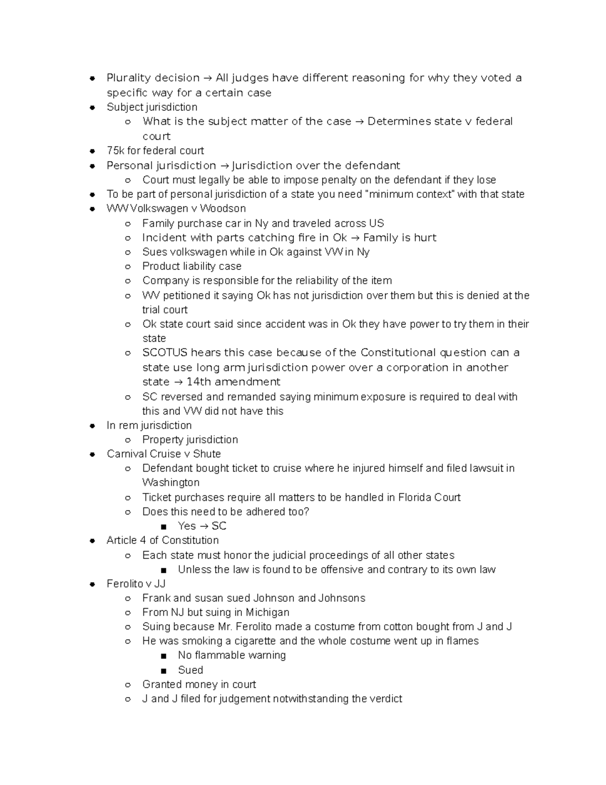 Class 4 - Detailed notes from this lecture - Plurality decision → All ...