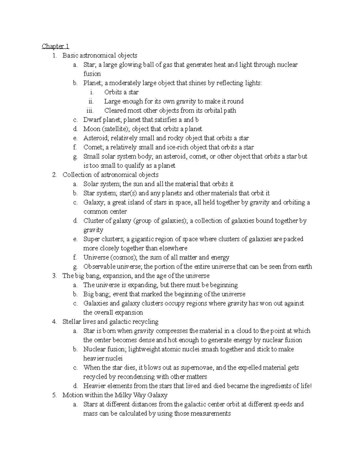 ASTR3 Chapter 1 - Lecture notes 1 - Chapter 1 1. Basic astronomical ...