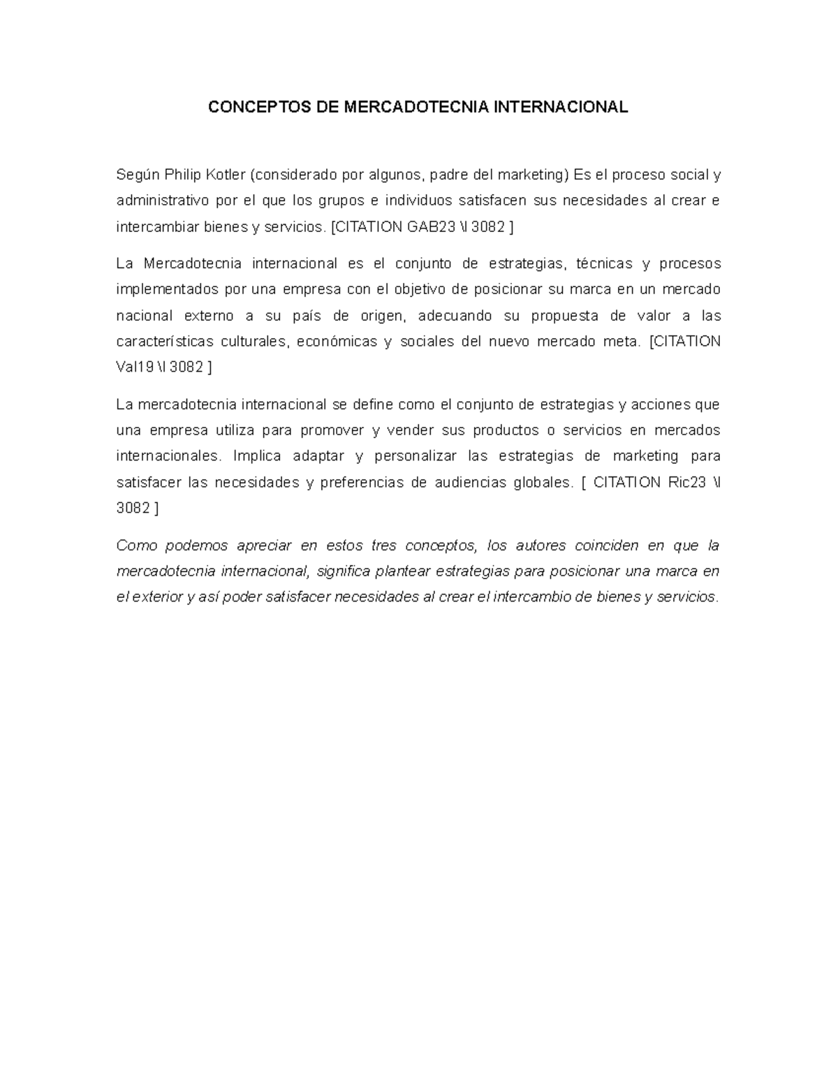 Inciso B - El marquetin internacional - CONCEPTOS DE MERCADOTECNIA ...