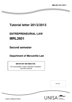 Tutorial Letter 302 - LLBALLF/302/4/ 1 Tutorial Letter 302/4/ School of ...
