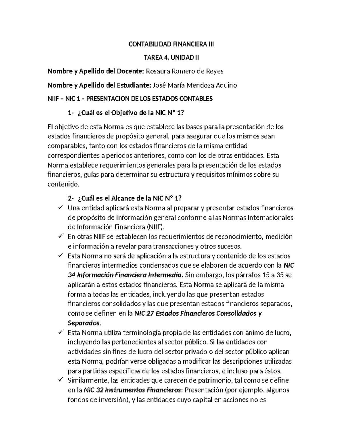 Tarea 4 Contabilidad Financiera III - CONTABILIDAD FINANCIERA III TAREA 4. UNIDAD II Nombre y ...