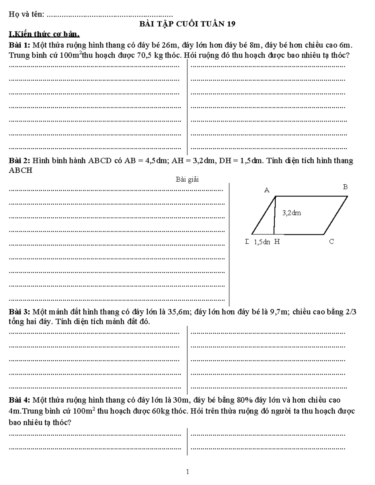 Tuần 19 - sadasdas - Họ và tên