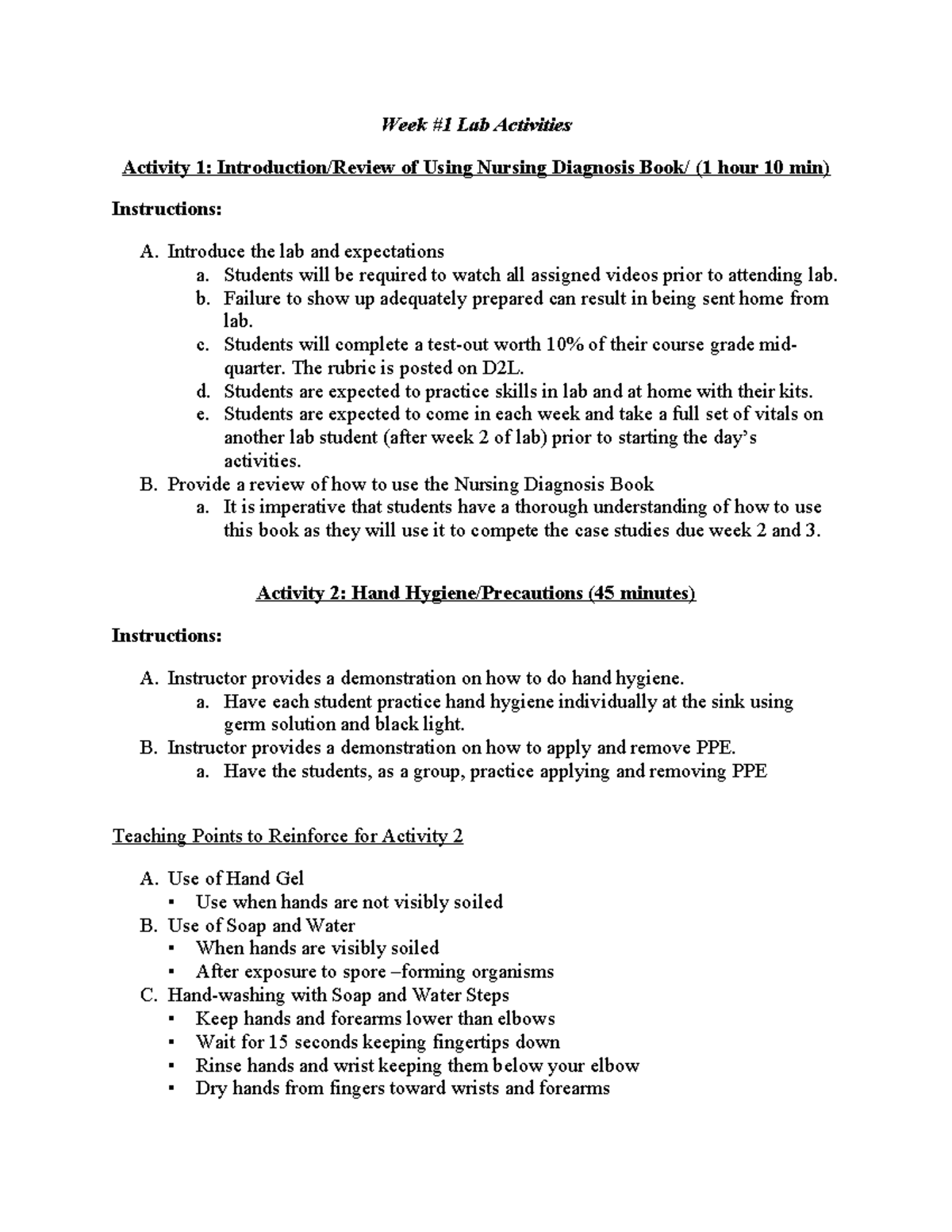 NSG 301 Lab Activity Guide - Week #1 Lab Activities Activity 1: Introduction/Review of Using ...
