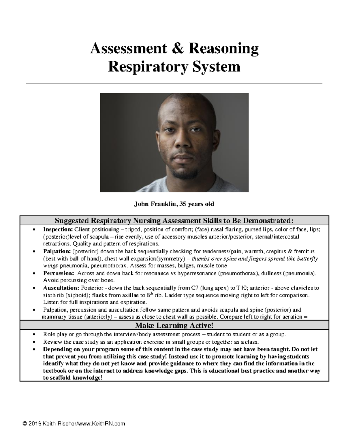 Clinical Make Up Assignment 1 Assessment And Reasoning Respiratory 4732