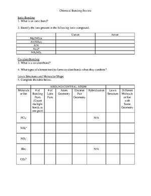Lab Ionic and Covalent Bonds - Part 1: Introduction TITLE: IONIC AND ...