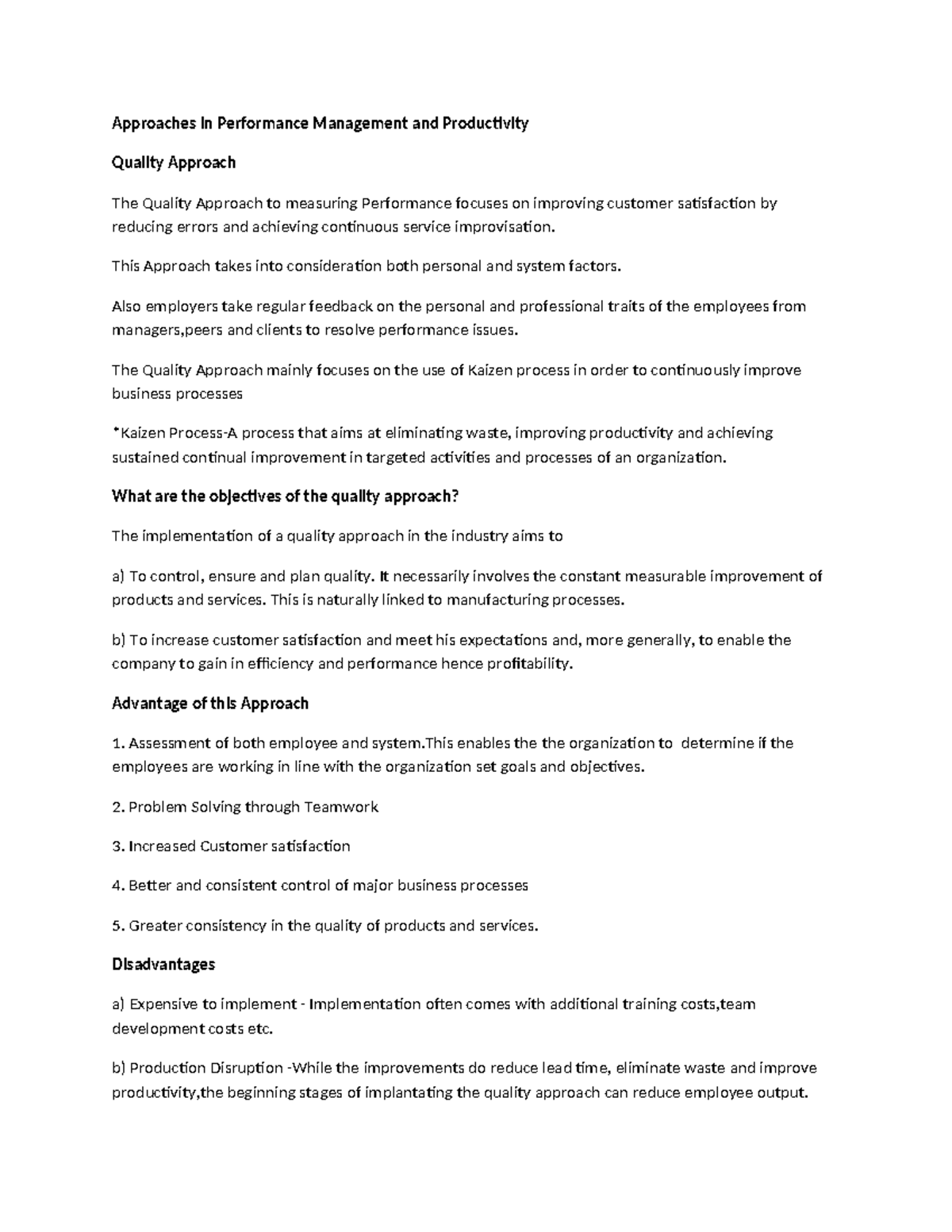 Quality Approach in Performance Management and Productivity ...