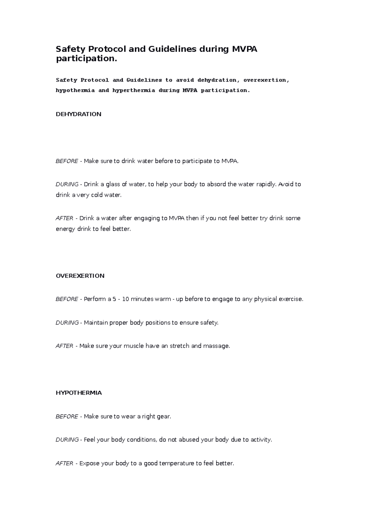 12345678 - i need to advance reading - Safety Protocol and Guidelines ...