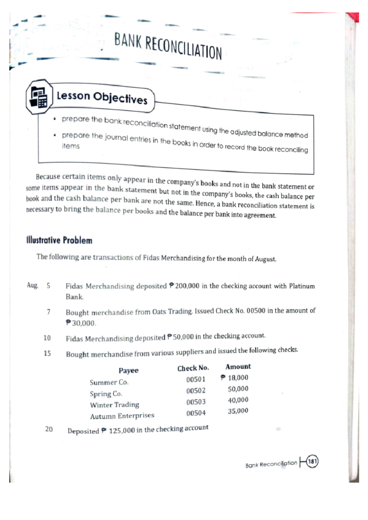 Bank Reconciliation - Janelle Gomendoza - Financial Accounting and ...
