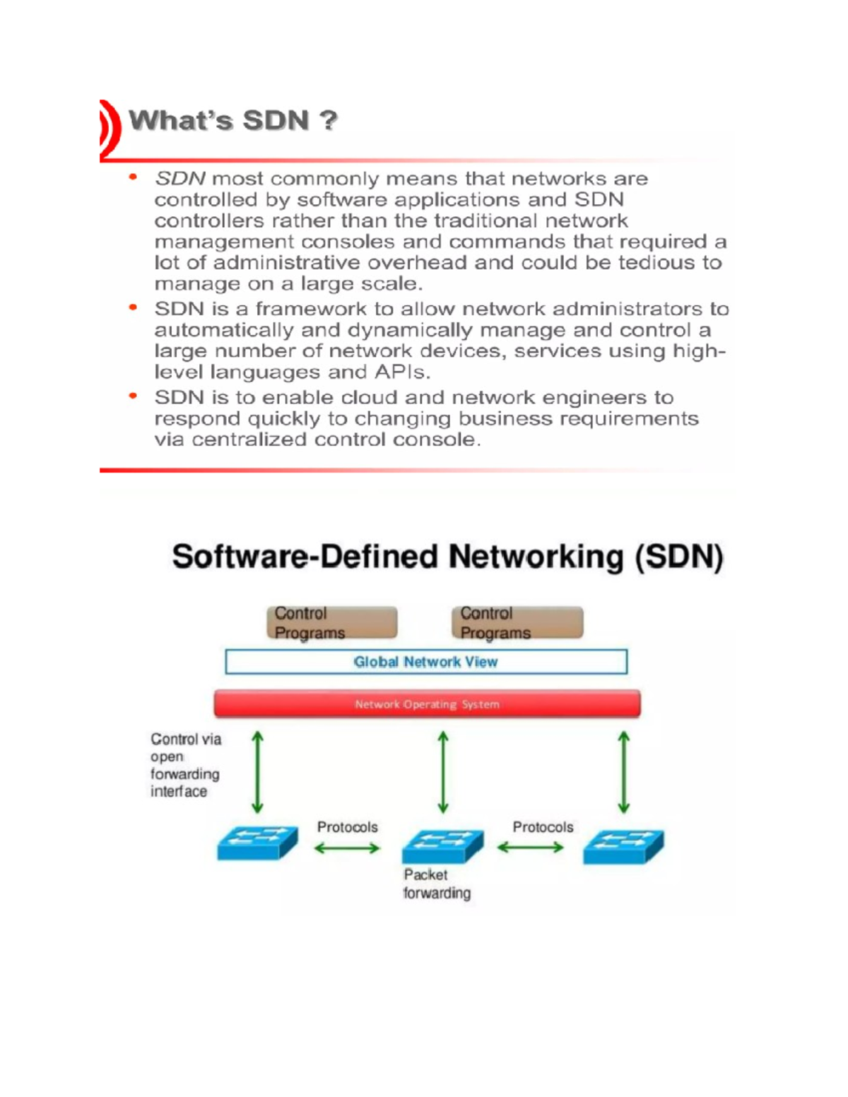 UNIT1 SDN - NILL - SDN ? SDN most commonly means that networks are ...