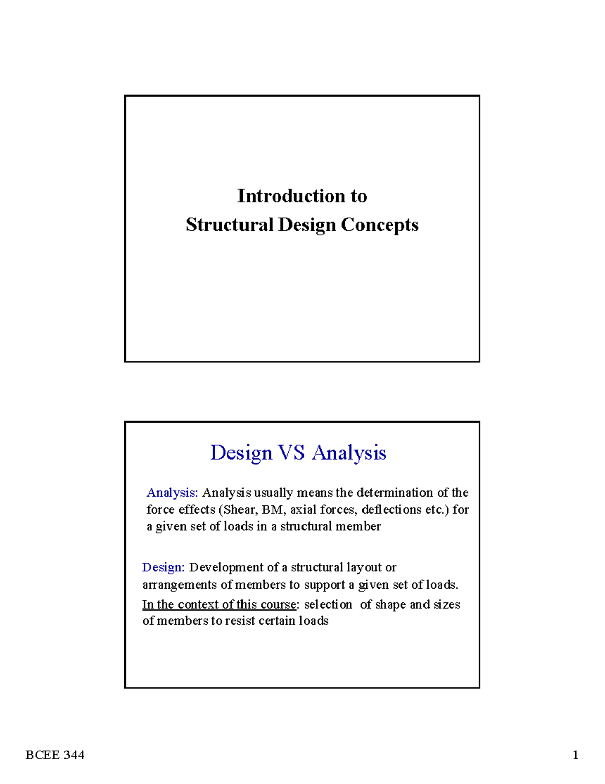 Introduction to Structural Design - Introduction to Structural Design ...