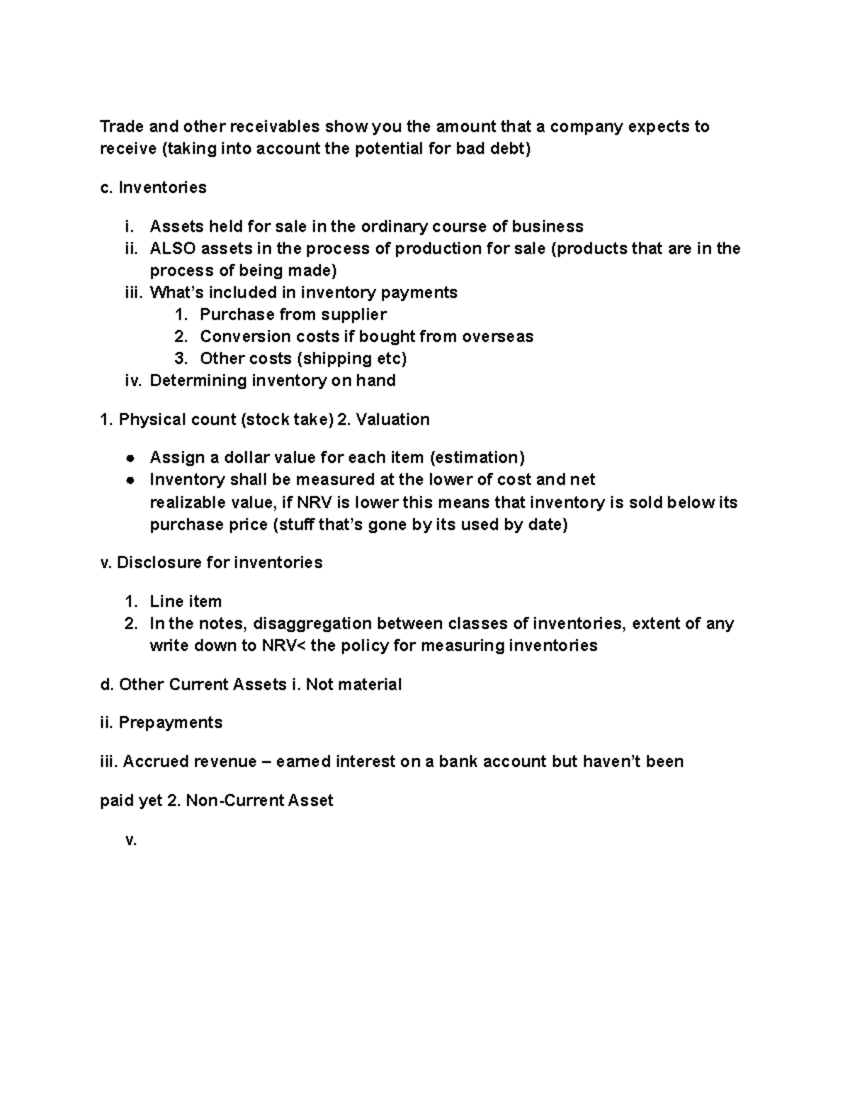 Lecture 8 Notes - Trade and other receivables show you the amount that ...