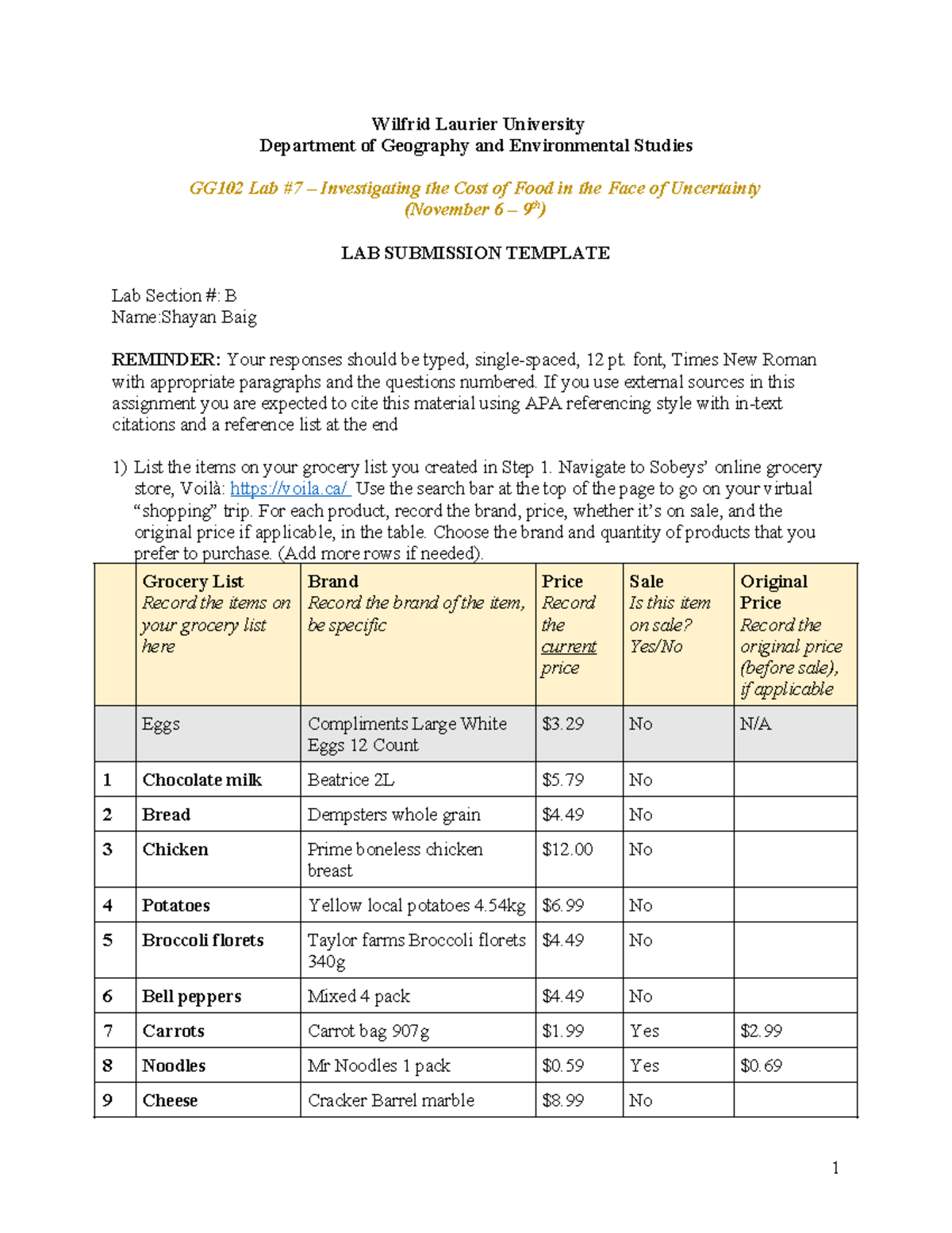 GG102 Lab #7 Submission Template - Wilfrid Laurier University ...