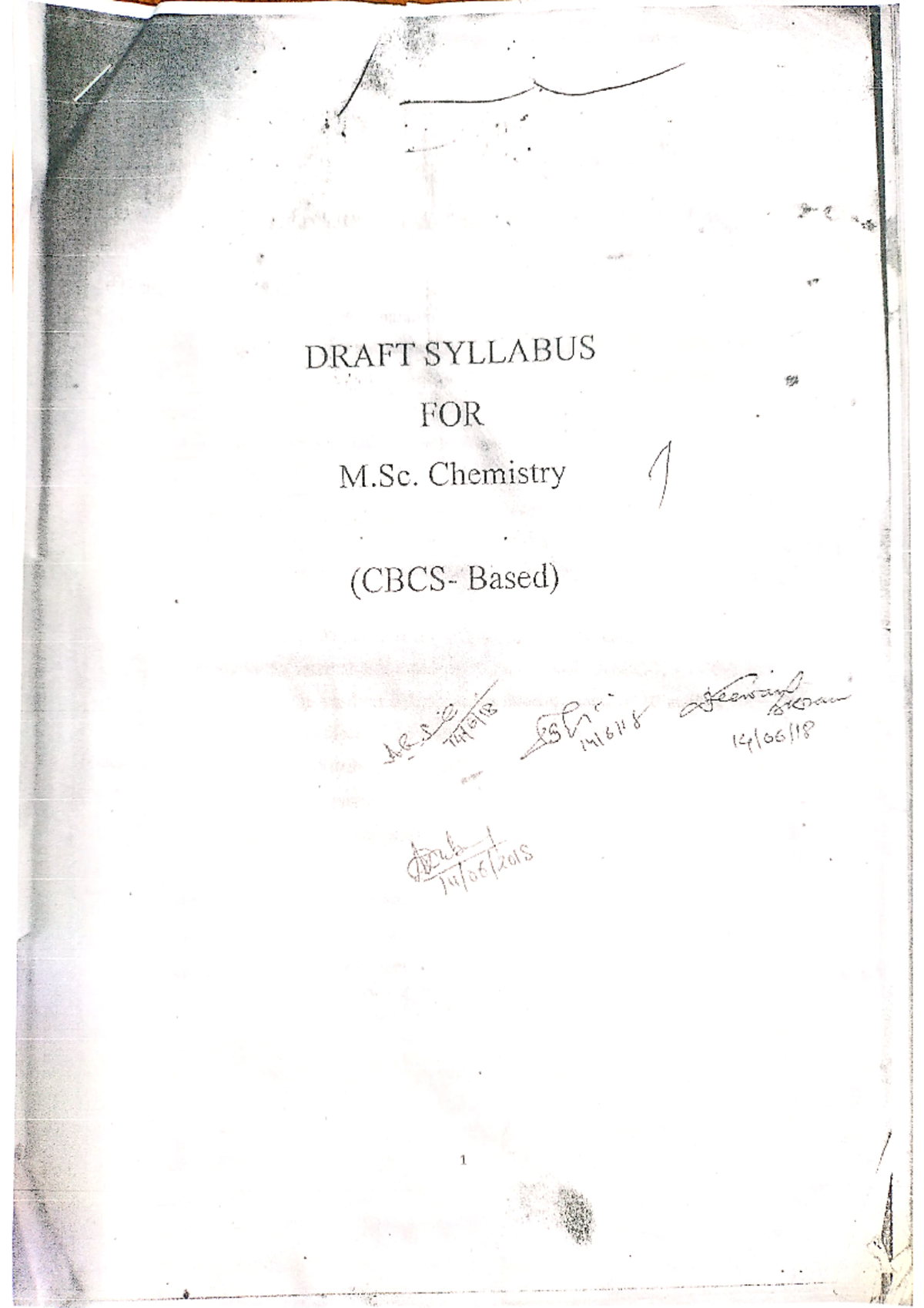 Msc chemistry syllabus - data science - Studocu