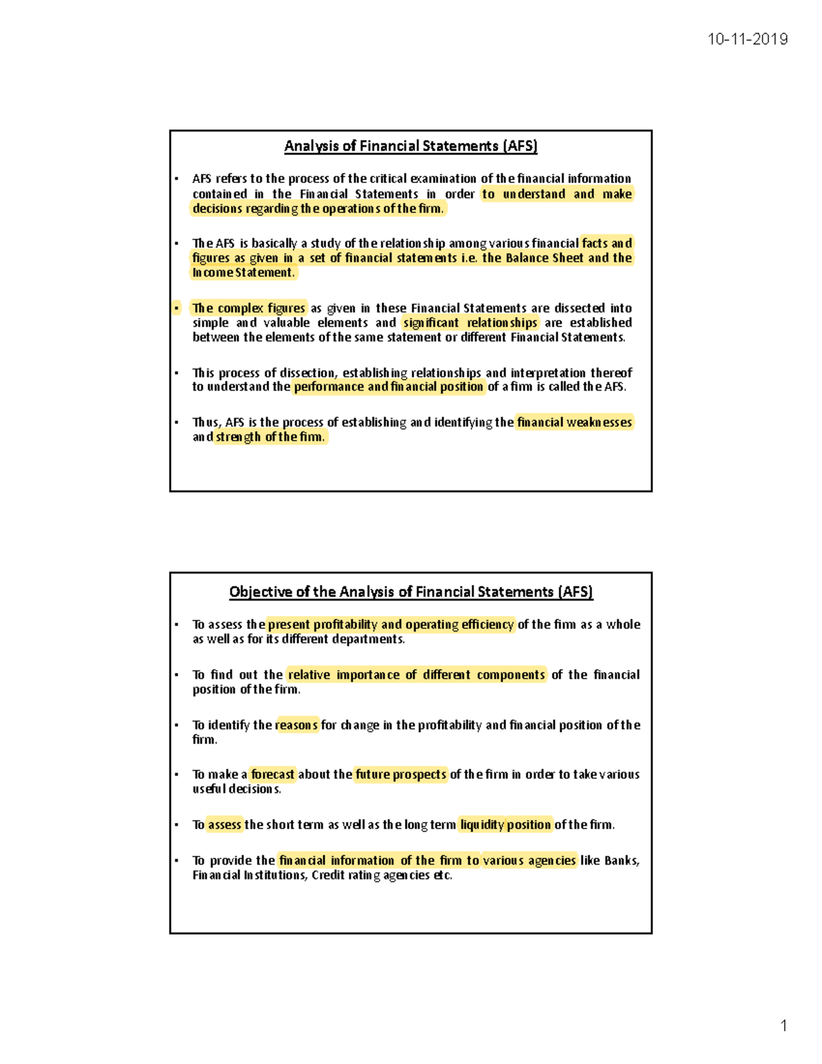 Analysis of Financial Statements (AFS) - Warning: TT: undefined function: 32 Warning: Popup ...