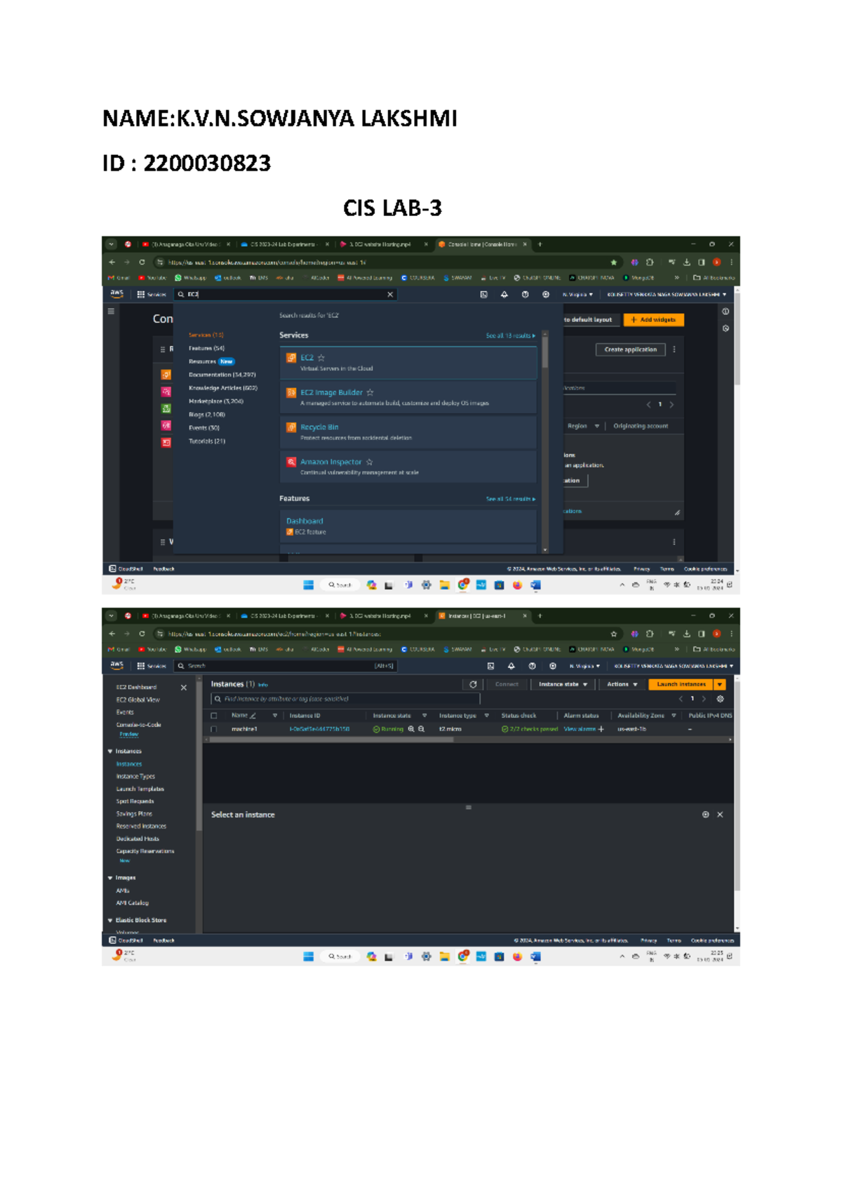 22000 30823 LAB3 - Summary Compensation Management - NAME:K.V.N LAKSHMI ID : 2200030823 CIS LAB ...
