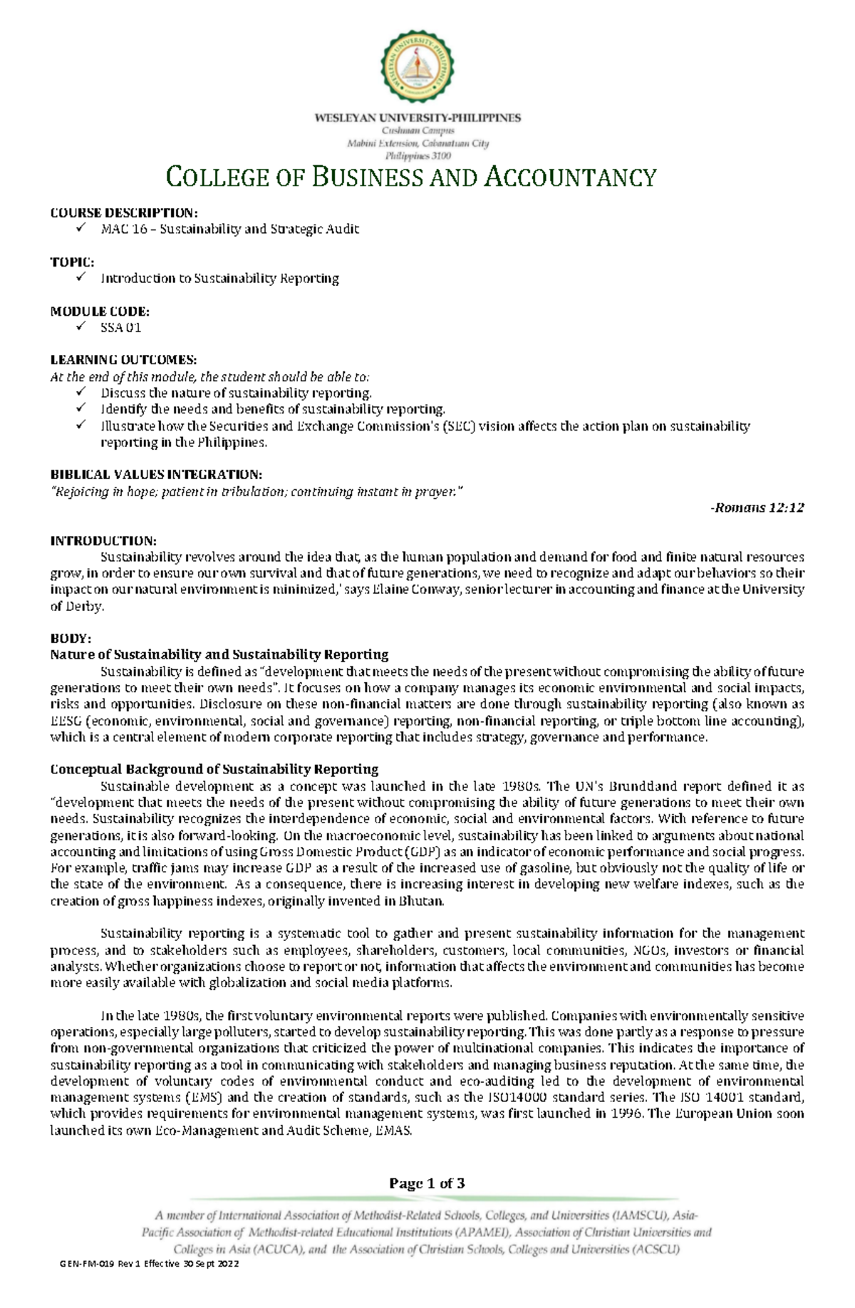 MAC6 SSA 01 - Introduction to Sustainability Reporting - Page 1 of 3 ...