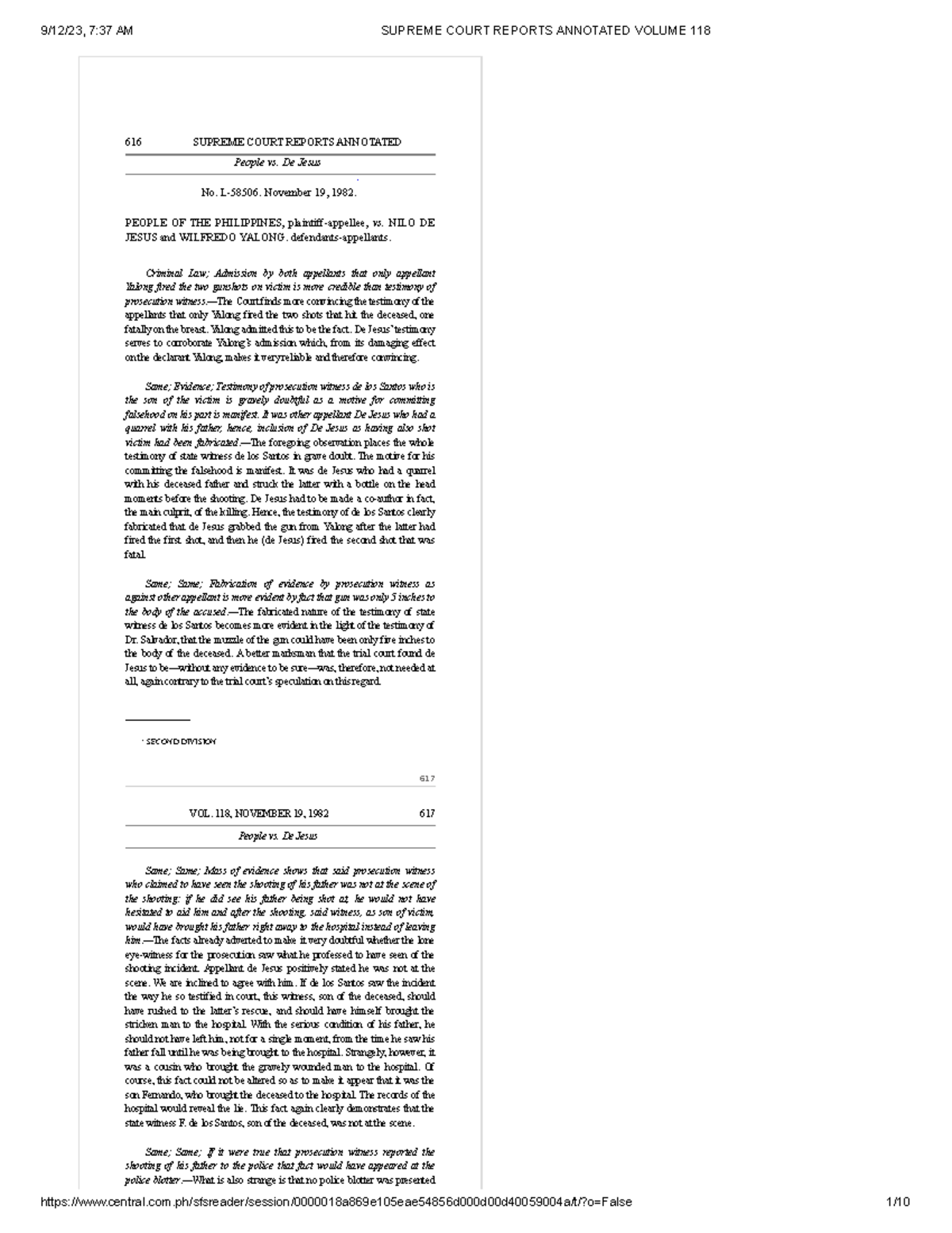 People v. De Jesus - escra - 616 SUPREME COURT REPORTS ANNOTATED People ...