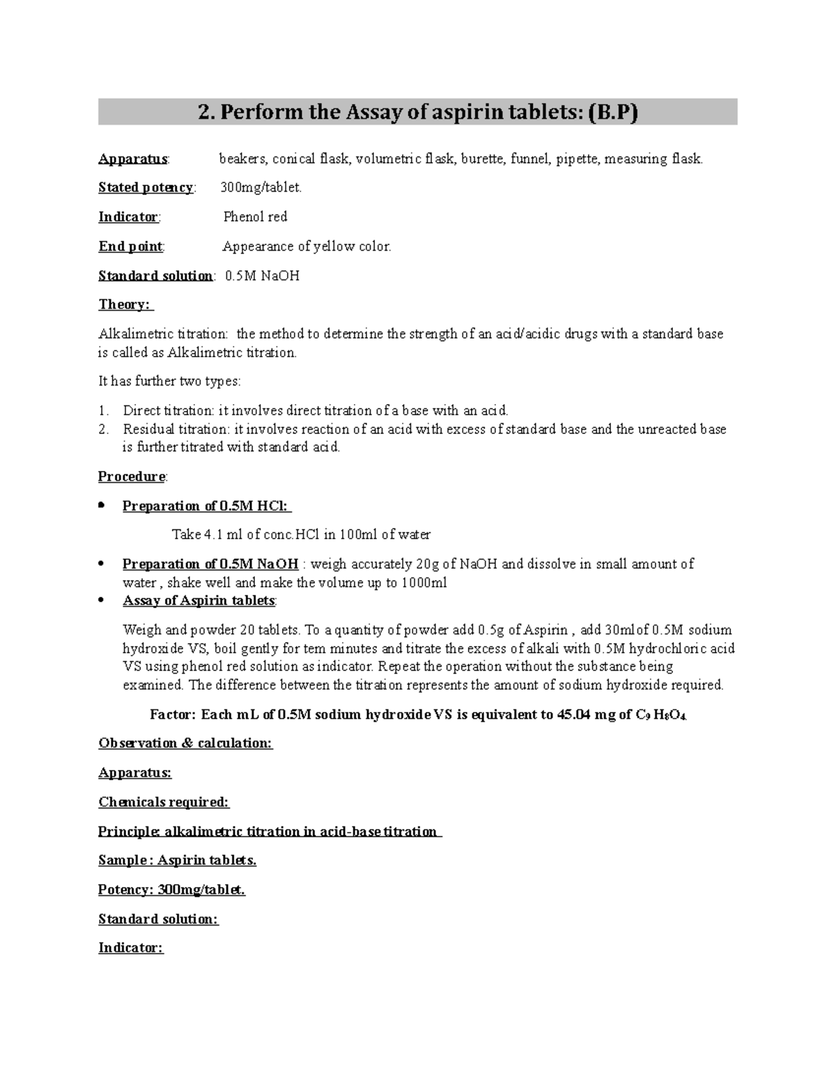 QC experiment 2 - PHARMACISTS' WORKUP OF DRUG THERAPY (PWDT). The PWDT ...