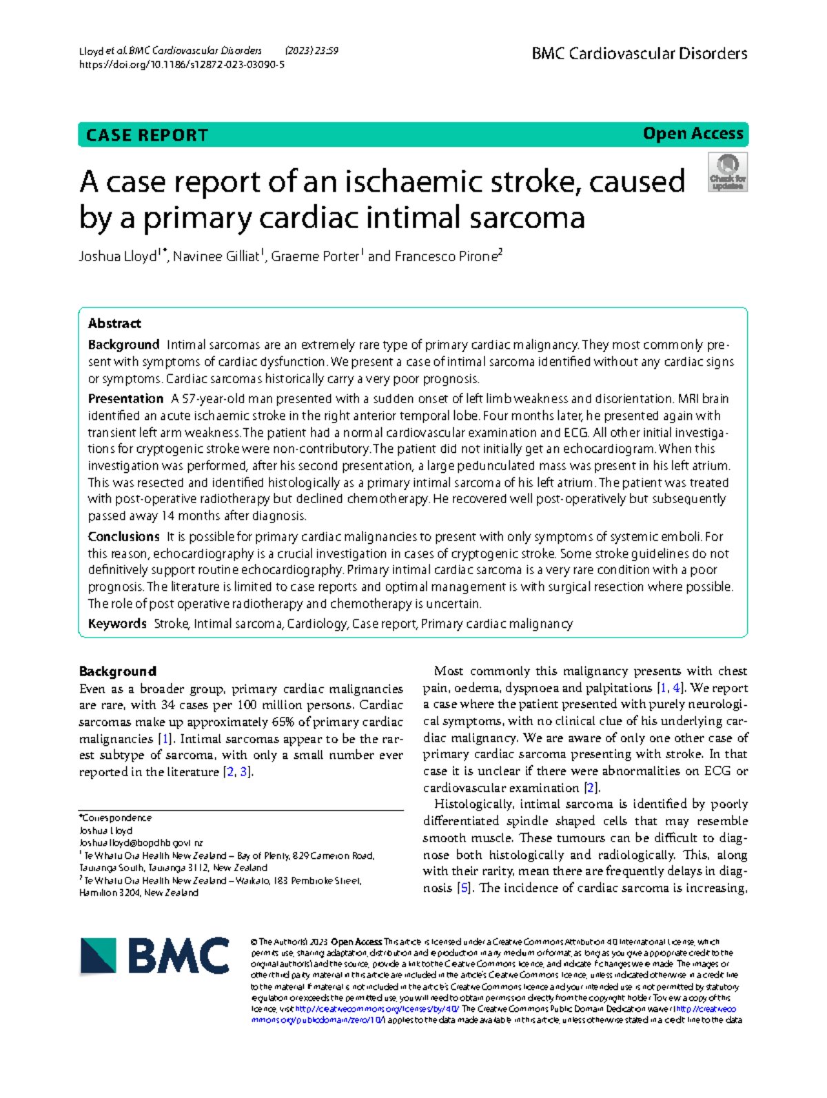 S12872 023 03090 5 - bhbh - Lloyd et al. BMC Cardiovascular Disorders ...