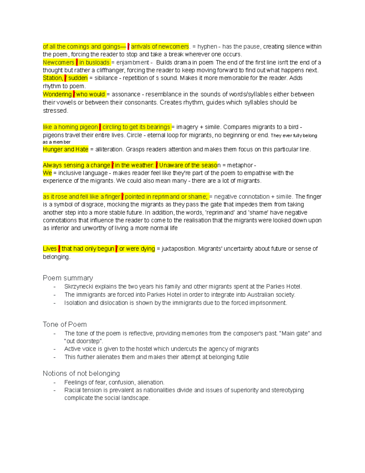 Migrant hostel notes-2 - of all the comings and goings— / arrivals of ...