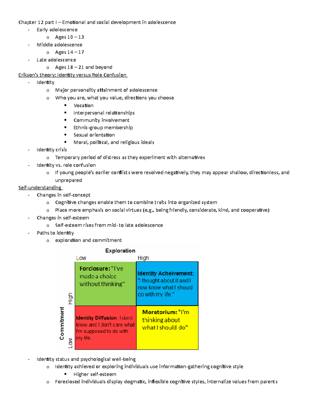 Ch12 part I Handout - Erickson theory identify versus role confusion ...