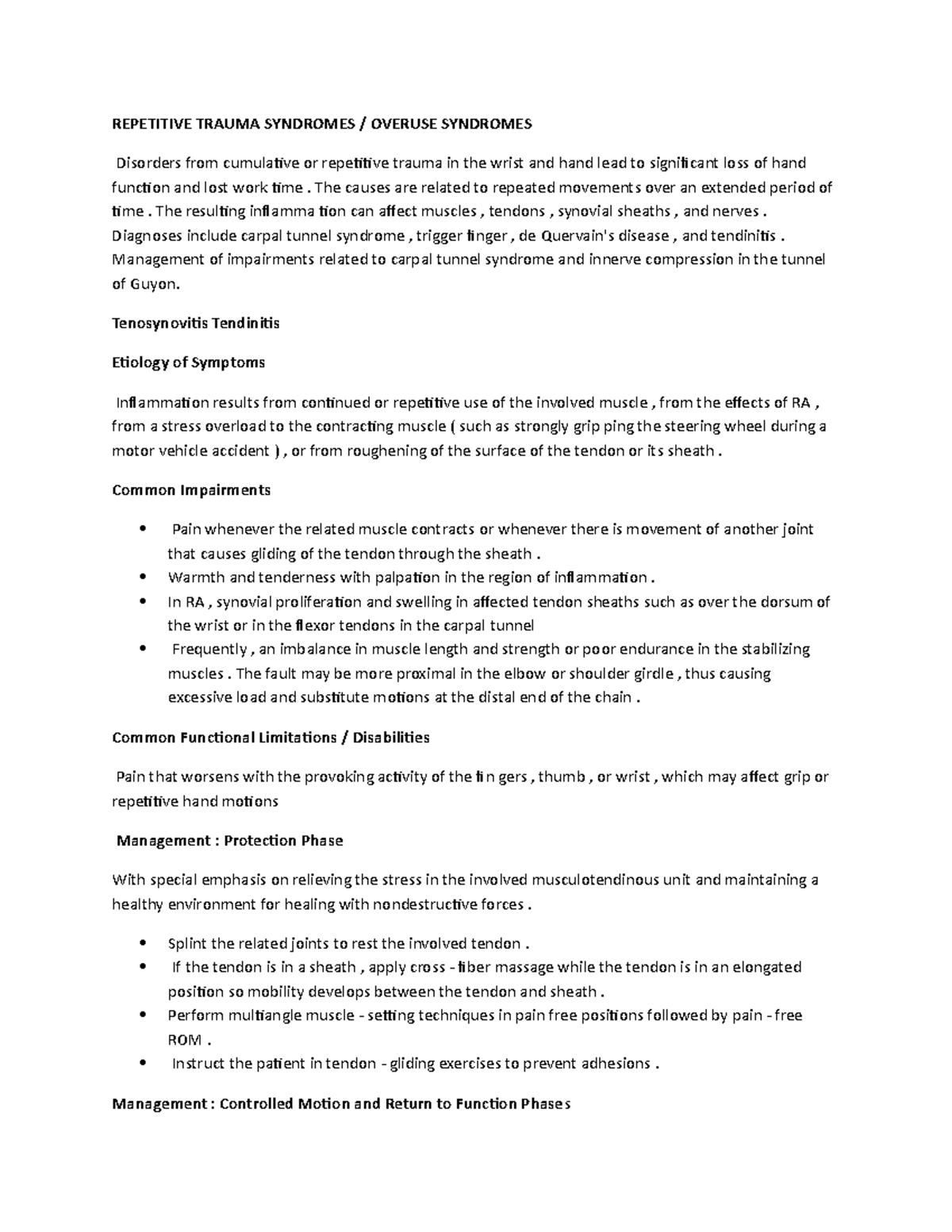 Repetitive Trauma Syndrome-WPS Office - REPETITIVE TRAUMA SYNDROMES ...