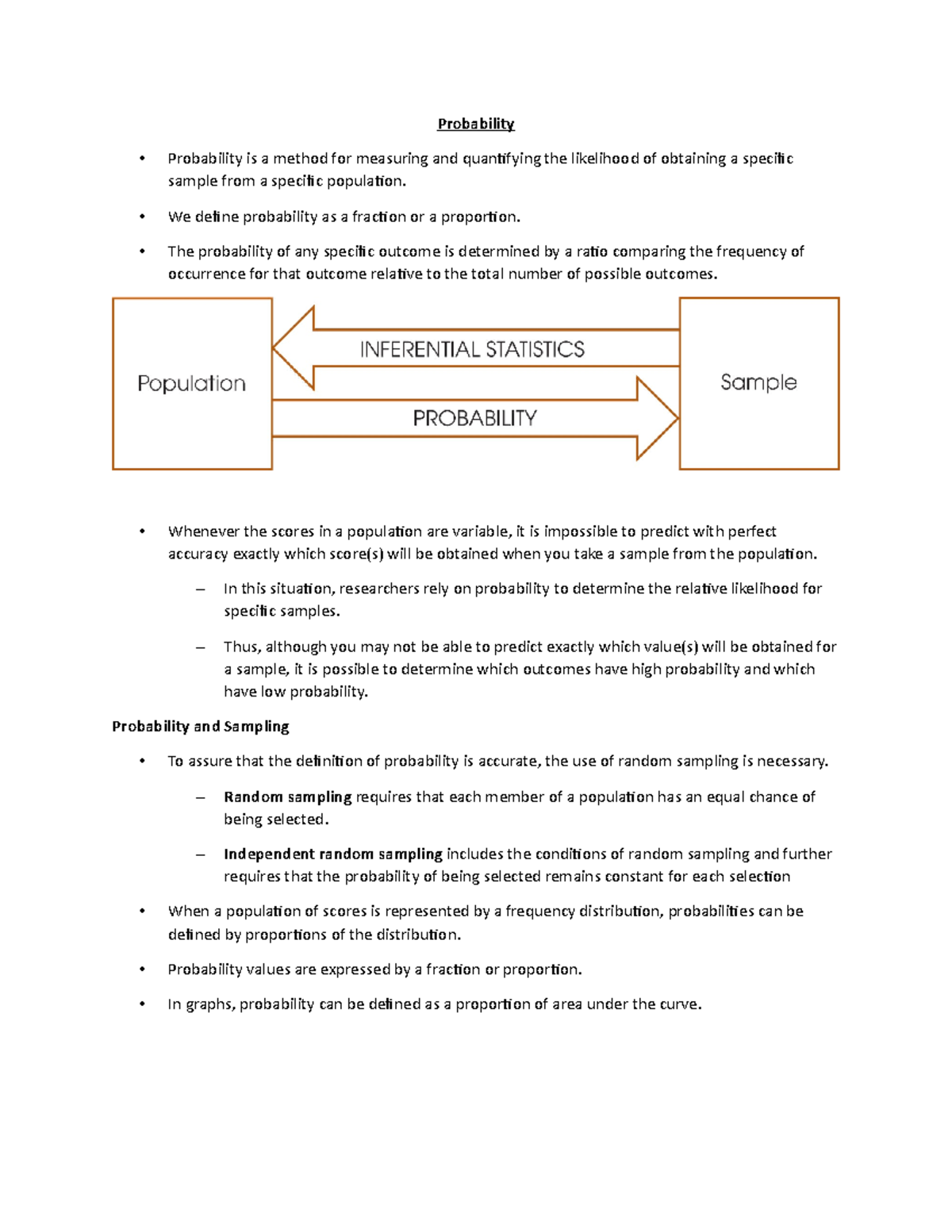 Probability - STATS NOTES - Probability Probability is a method for ...