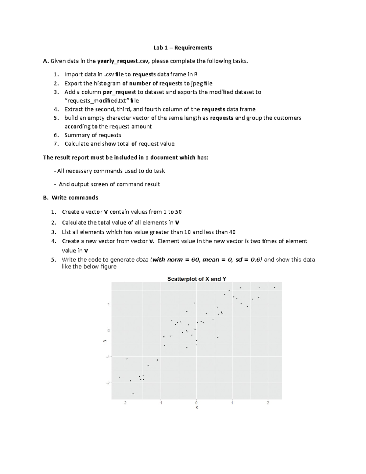 DATA301 Lab01 Req Descrition - Lab 1 – Requirements A. Given data in ...