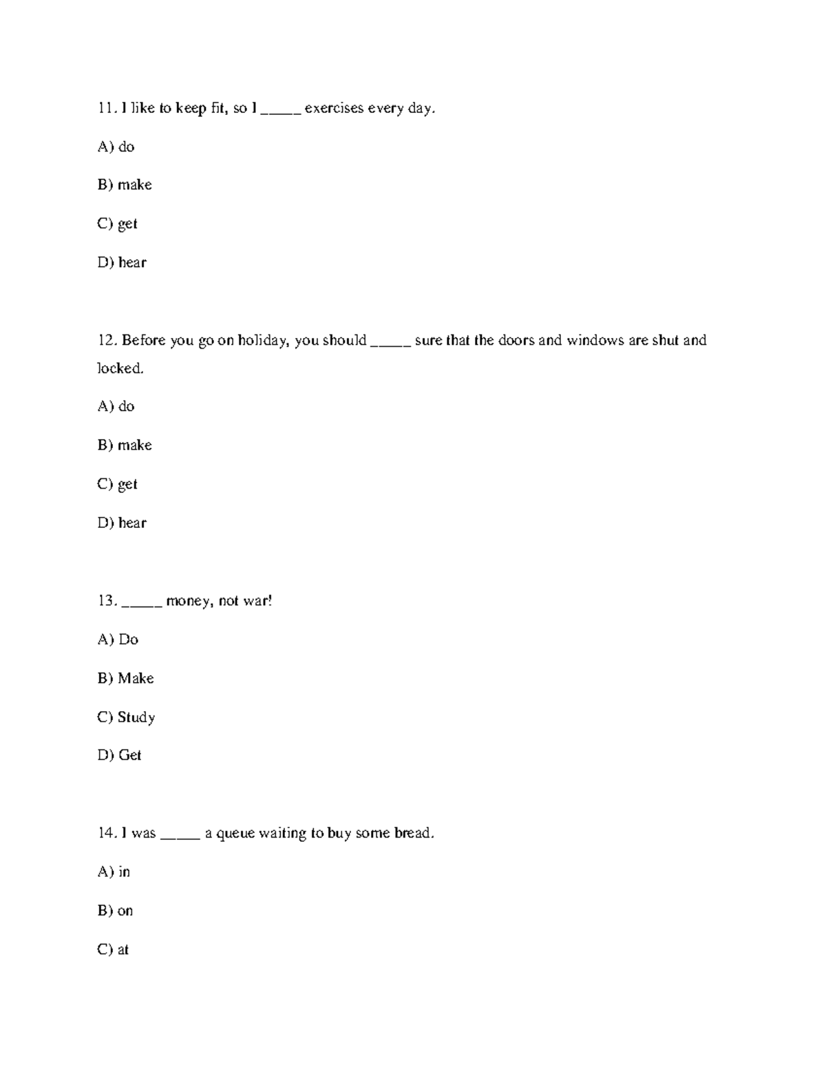 GS 6 - EPT Reviewer 6 - I like to keep fit, so I _____ exercises every ...